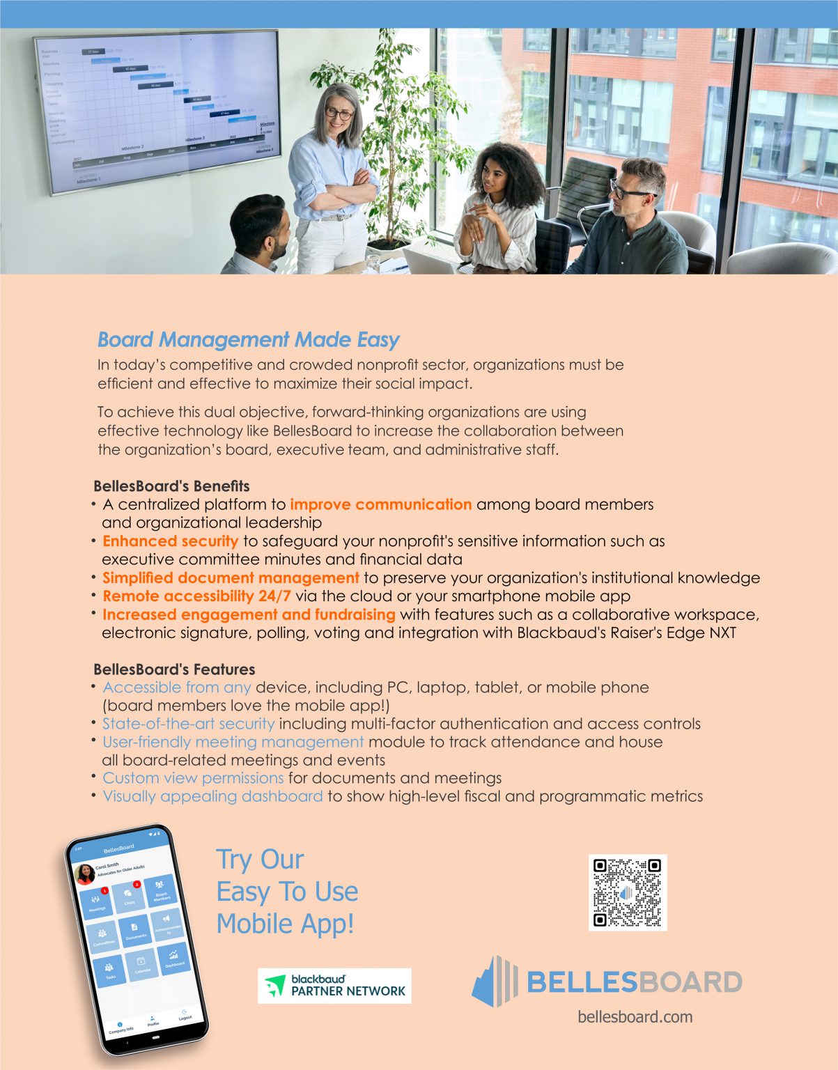 Top board management software | Our Solution | BellesBoard